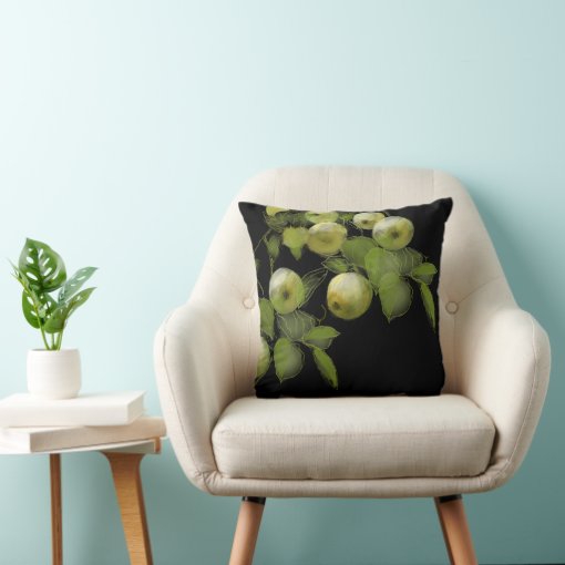 Green Apples Throw Pillow | Zazzle