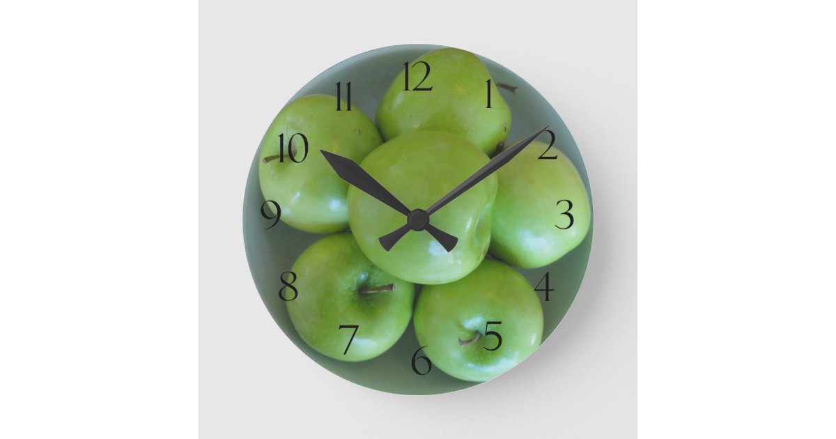 Green Apples Wall Clock | Zazzle