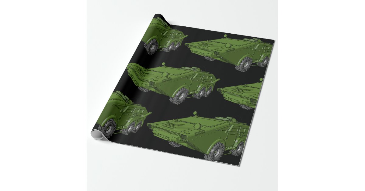 Green Armoured Military Vehicle Wrapping Paper | Zazzle