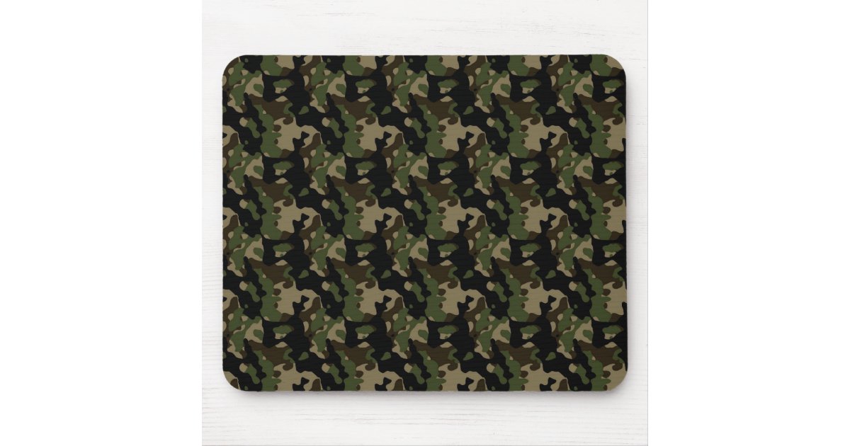 Green Army Camo Camouflage Pattern Mouse Pad | Zazzle