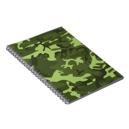 Green army camouflage design notebook | Zazzle