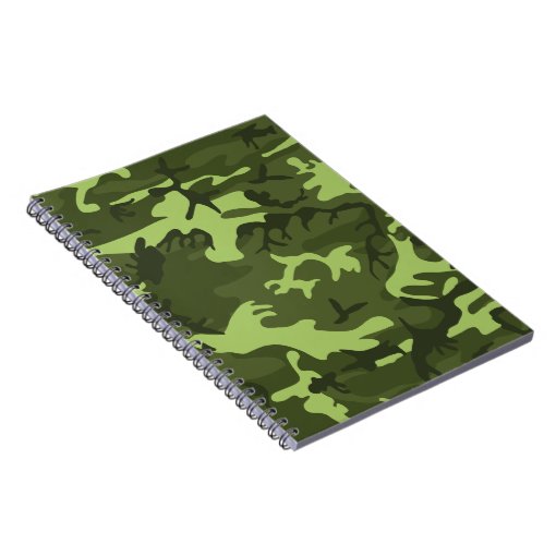 Green army camouflage design notebook | Zazzle