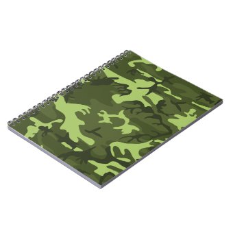 Green army camouflage design notebook | Zazzle