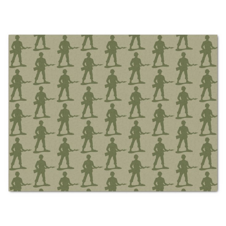 Green Army Soldiers Pattern Tissue Paper | Zazzle
