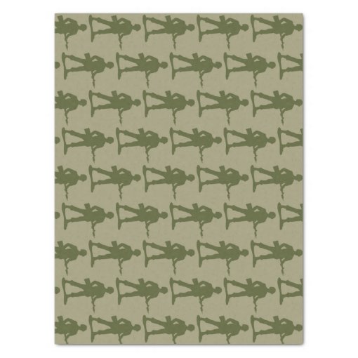 Green Army Soldiers Pattern Tissue Paper | Zazzle