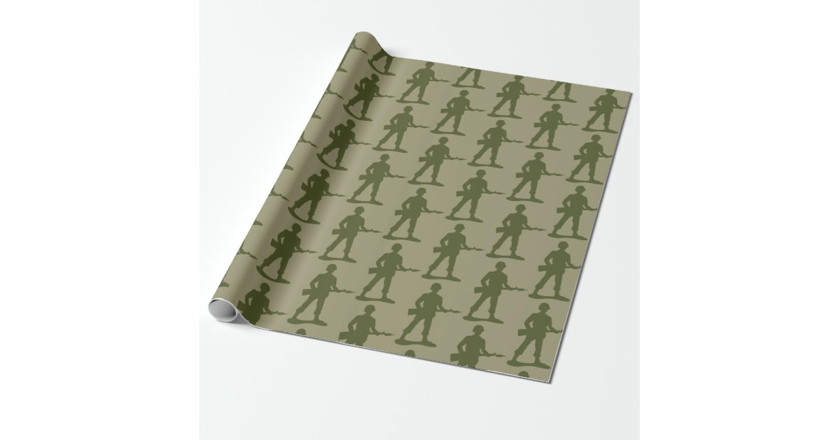 Green Army Soldiers Pattern Wrapping Paper | Zazzle