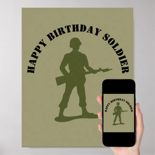 Green Army Soldiers Personalized Birthday Poster | Zazzle