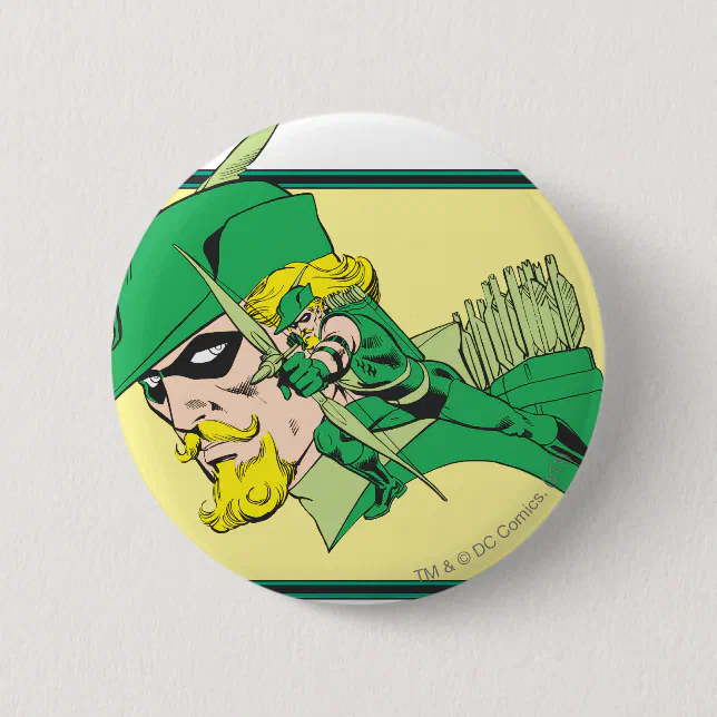 Green Arrow Head Shot Button | Zazzle