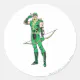 Green Arrow with Target Classic Round Sticker | Zazzle
