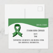 Green Awareness Ribbon Event Postcard | Zazzle