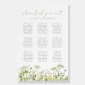 Green Baby In Bloom Wildflower Seating Chart Foam Board | Zazzle