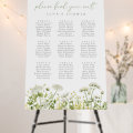 Green Baby In Bloom Wildflower Seating Chart Foam Board | Zazzle