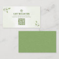 Green Baby Shower Gift Registry Enclosure Card | Zazzle