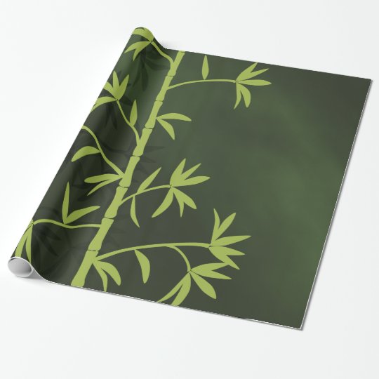 Green bamboo green wrapping paper | Zazzle.com