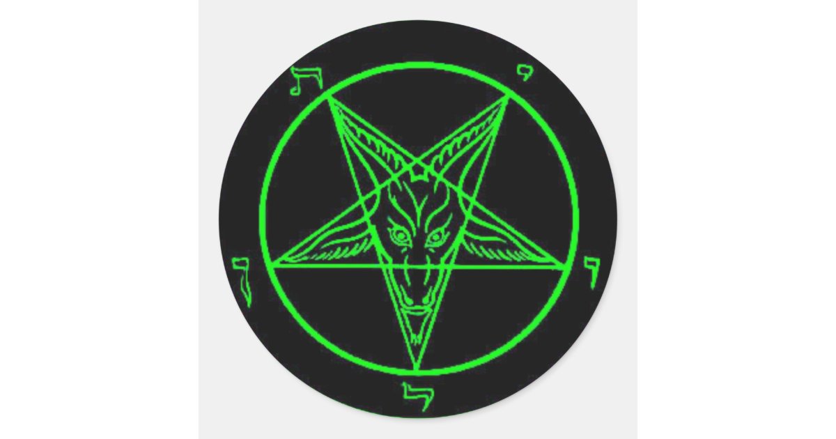 Green Baphomet Stickers | Zazzle