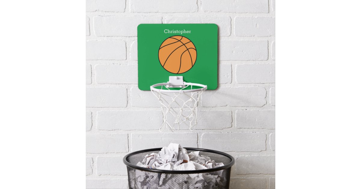 Green Basketball Mini Basketball Hoop | Zazzle