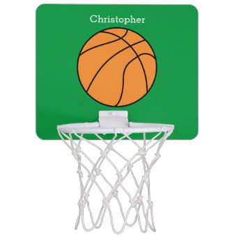 Green Basketball Mini Basketball Hoop | Zazzle