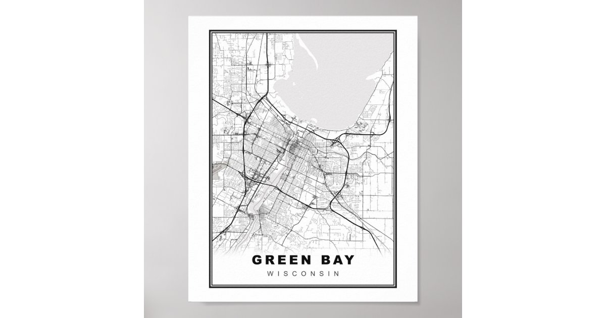 Green Bay Map Poster | Zazzle