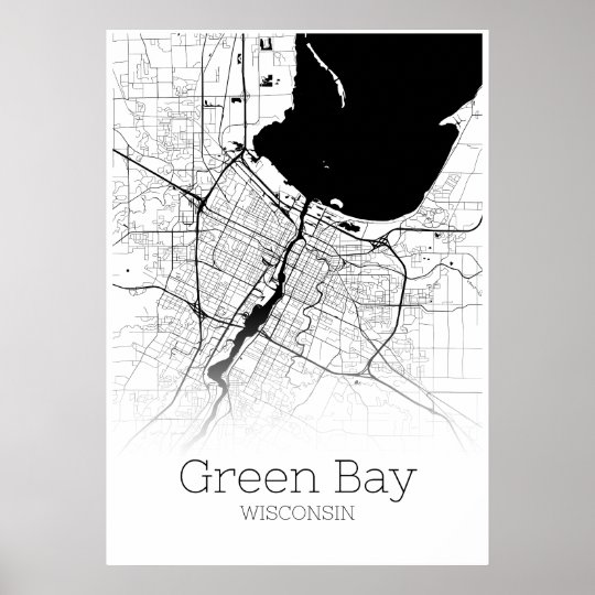 Green Bay Map - Wisconsin - City Map Poster | Zazzle.com