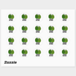 Green Beans Funny Jealous Bean Pun Classic Round Sticker | Zazzle