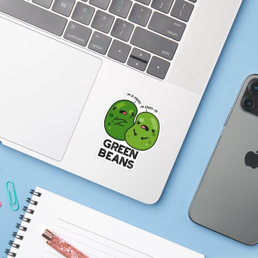 Green Beans Funny Jealous Bean Pun Sticker | Zazzle