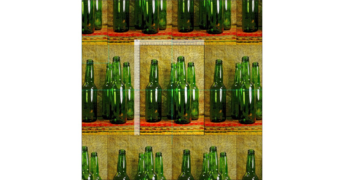 Green Beer Bottles Fabric | Zazzle