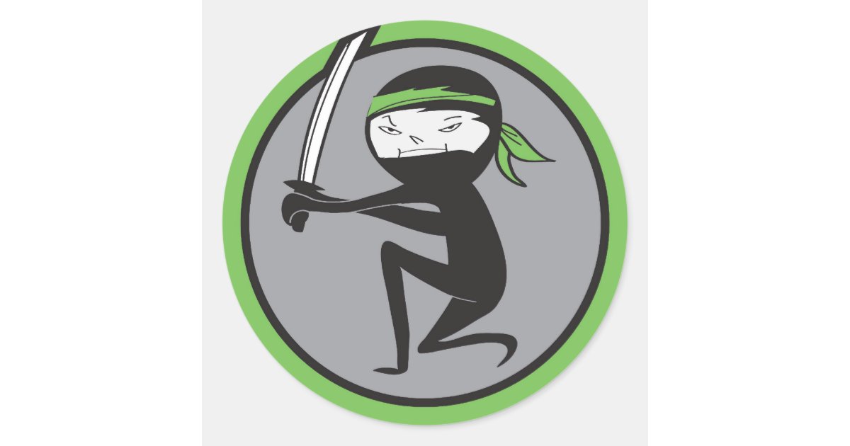 Green Belt Ninja Sticker | Zazzle