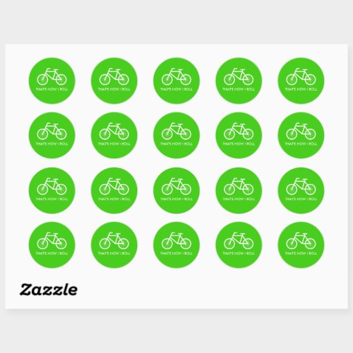 Green bicycle stickers with cute bike riding quote | Zazzle