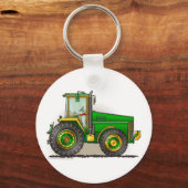 Green Big Tractor Key Chains | Zazzle