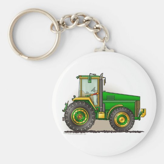 Green Big Tractor Key Chains | Zazzle.com