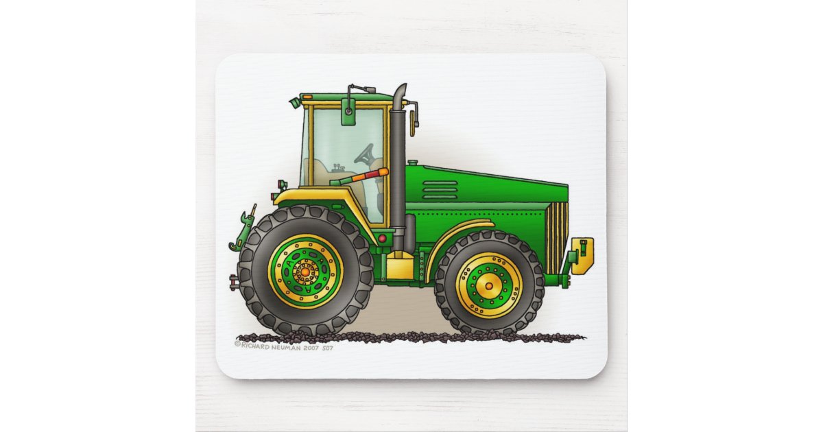 Green Big Tractor Mouse Pads | Zazzle