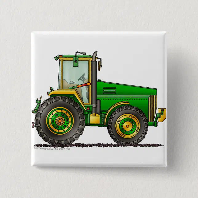 Green Big Tractor Pins | Zazzle