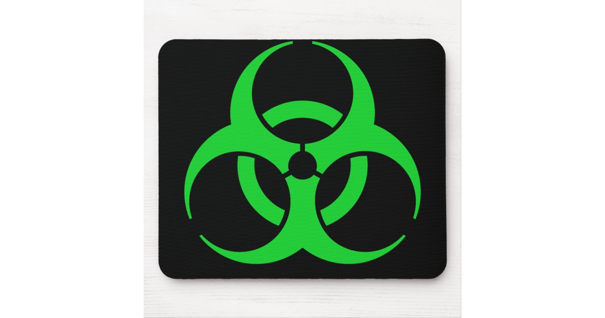 Green Biohazard Symbol Mouse Pad | Zazzle