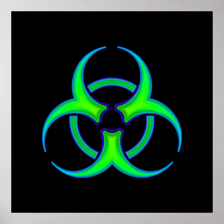 Green Biohazard Symbol Poster | Zazzle