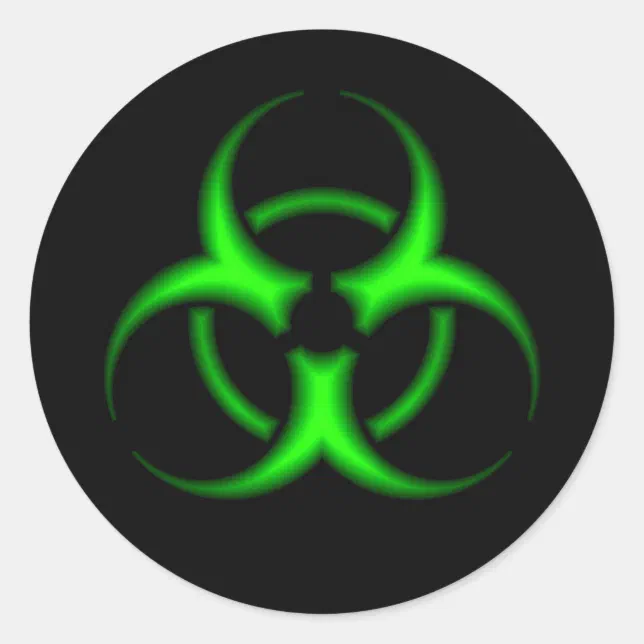 Green Biohazard Symbol Sticker | Zazzle