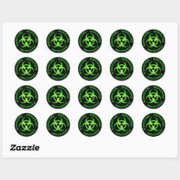 Green Biohazard Symbol Sticker | Zazzle