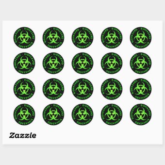 Green Biohazard Symbol Sticker | Zazzle
