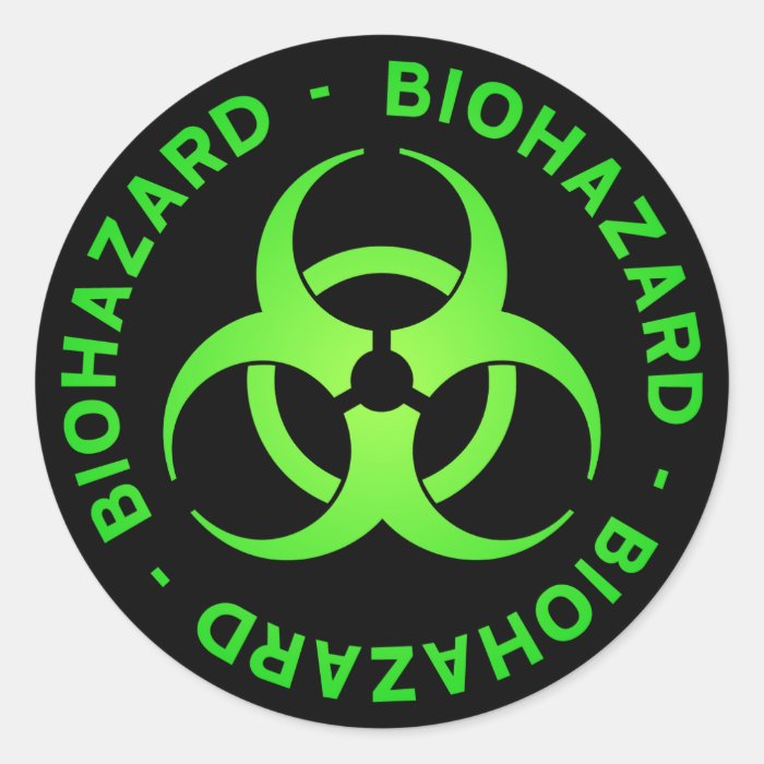Green Biohazard Symbol Sticker | Zazzle