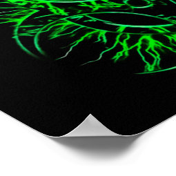 Green biohazard toxic fallout warning sign symbol | Zazzle