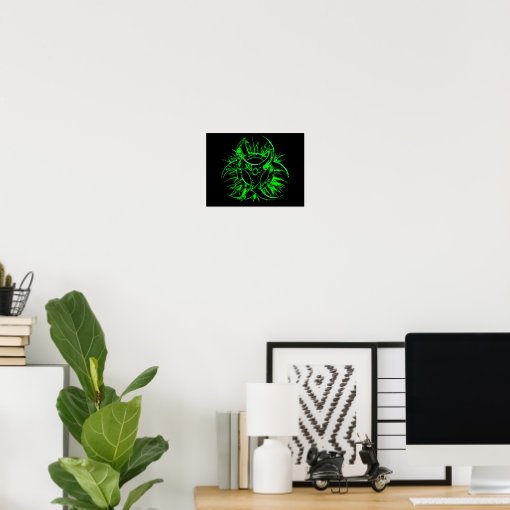 Green biohazard toxic fallout warning sign symbol | Zazzle