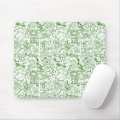 Green Biology Pattern Mouse Pad | Zazzle