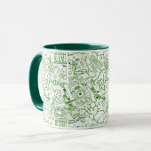Green Biology Pattern Mug | Zazzle
