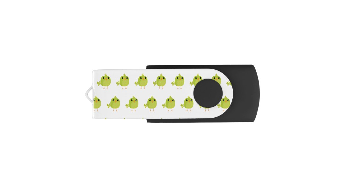 Green Bird Cartoon Flash Drive | Zazzle