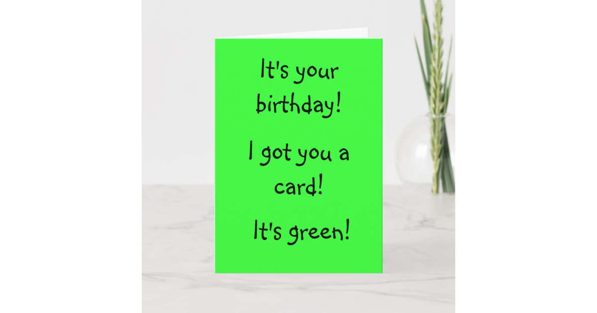 Green Birthday Card | Zazzle