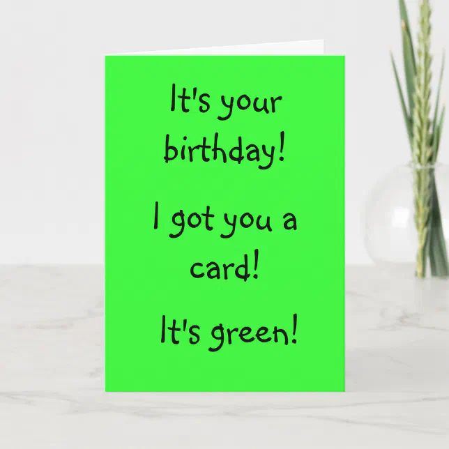 Green Birthday Card | Zazzle