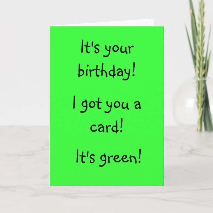 Green Birthday Card | Zazzle.com