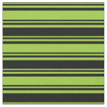 Green & Black Lines Pattern Fabric | Zazzle