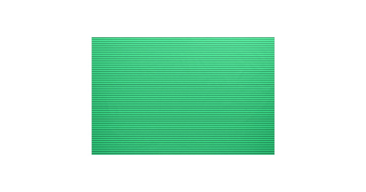Green & Black Lines Pattern Fabric | Zazzle