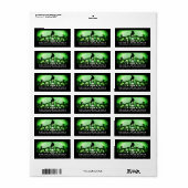 Green & Black Raven Halloween Address Label | Zazzle