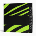 Green Black Zebra Print Wedding Planner Binder | Zazzle